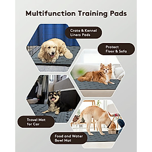 ColorfulLaVie Reusable Pee Pads for Dogs, Washable Puppy Pee Pads Waterproof Dog Training Pads, Fast Absorbent Pet Pads for Dog Bed Mats, Anti-Slip Pet Training Pads with Hook&Loop Pet Supplies