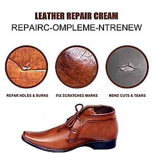 Advanced Leather Repair Gel, Professional DIY Leather and Vinyl Repair Kit, Leather Repair Cream (White, 50ml)
