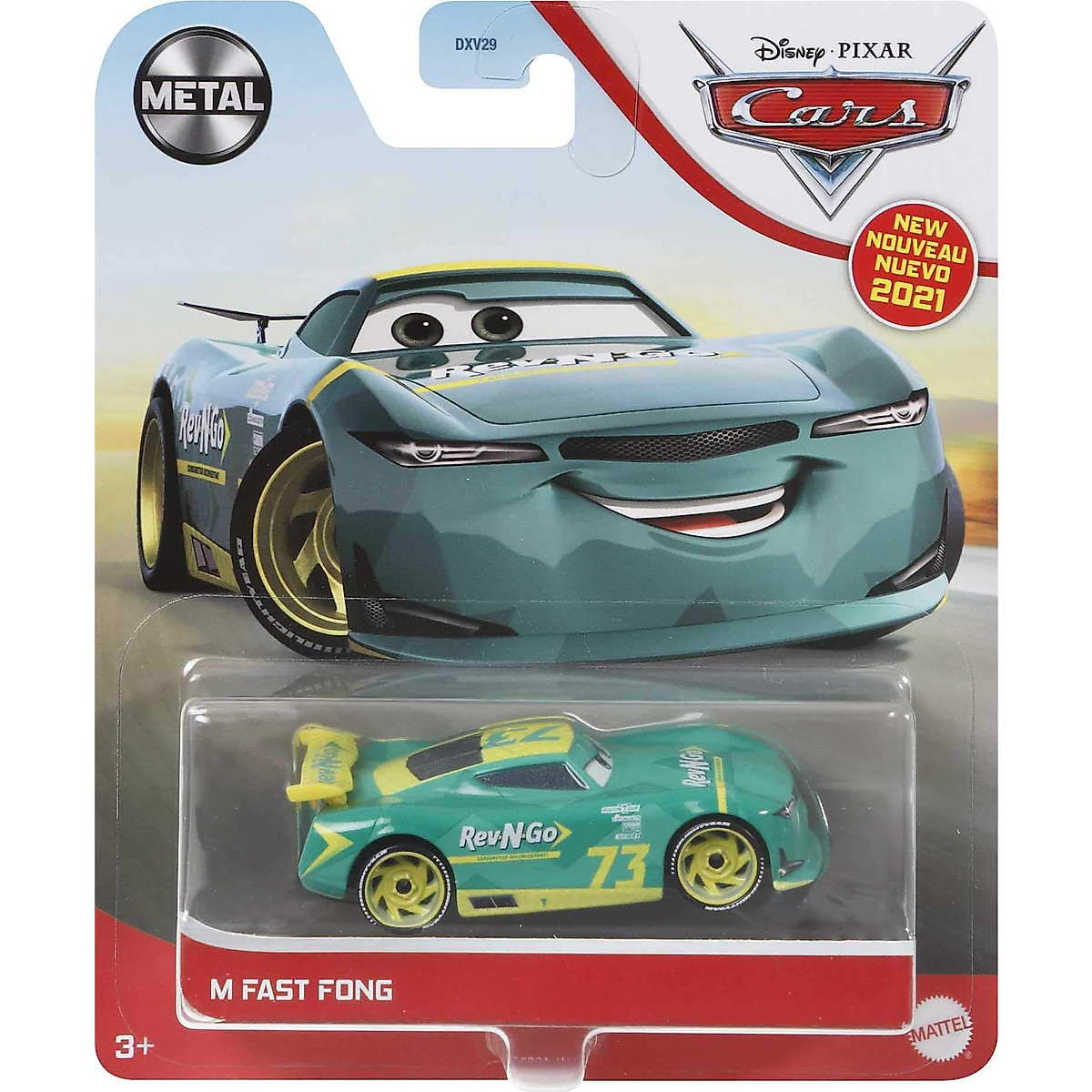 Disney Cars Toys M Fast Fong, Miniature, Collectible Racecar Automobile Toys Based on Cars Movies, for Kids Age 3 and Older, Multicolor