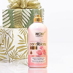 WOW Skin Science Himalayan Rose Hair Conditioner for Dry Damaged Hair - Hydrating Hair Repair (Conditioner 16.9 Fl Oz (Pack of 1))