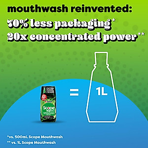 Crest Scope Squeez Mouthwash Concentrate, Original Mint Flavor, 50mL Bottle, Equal Uses up to 1L Bottle *vs 1L Scope Outlast Mouthwash, Squeez to Control The Strength
