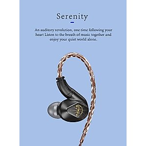 H HIFIHEAR Blon Z200 Earbuds in Ear Headphones Monitor Zinc Alloy 10mm Carbon Diaphragm Comfortable Earphones Noise Reduction for Cell Phone Laptop（Purple Without mic）