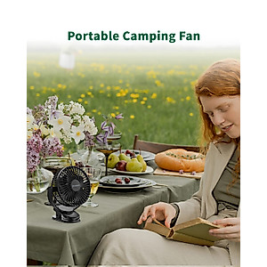 Dorobeen Portable Clip on Fan, 5000mAh Battery Powered Fan, 3 Speed Quiet Rechargeable Mini Desk Fan, 360° Rotate Personal Cooling Fan for Home Office Stroller Camping Golf Cart Fan (BLDC Motor)