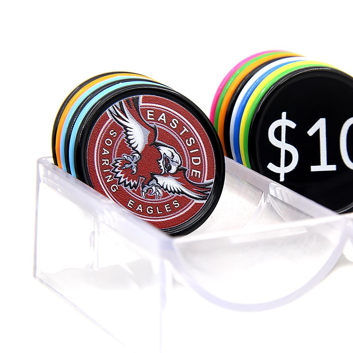 Nurlean 200-1000 Pieces Custom Plastic Chips Drink Tokens for bar, 37mm 1.45in,Imprinted with Your Personalized Logo and Text