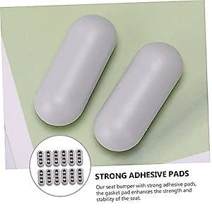 CRILSTYLEO 12pcs toilet gasket replacement toilet seat toilet seat cushion toilet attachment toilet accessories sitz bath for toilet seat Toilet Bumper Anti- Gaskets Mute plastic repair kit