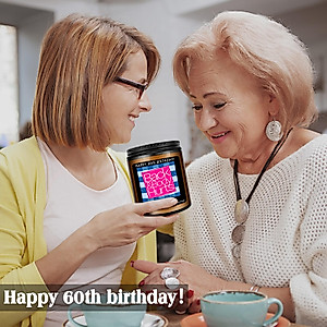 Homsolver 60th Birthday Gifts For Women Men, Happy 60th Birthday Decorations Candles Gift For Her Him, Funny 60 Years Old Ideas- Handmade Lavender Candle