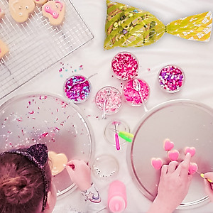 Aneco 100 Pack Gold Cellophane Bags Plastic Candy Bags Gift Bags Goodie Bags with Twist Ties for Valentine, Birthday, Gift Cookie Snack Packing Party Favor Supplies