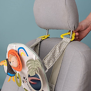 Musical Car Seat Toys for 0-12 Month Old Babies - Activity Center with Sensory Soft Hanging Toys and Mirror - Carseat Gift for Infants