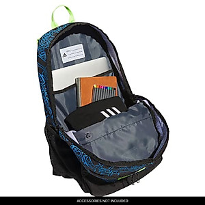 adidas Foundation 6 Backpack, Outline BOS Toss Pulse Blue/Black/Lucid Lemon Yellow, One Size