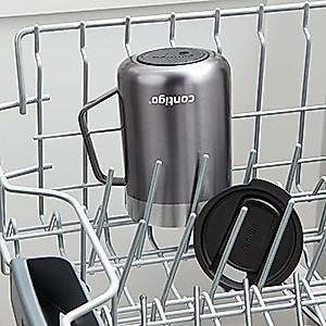 Contigo Streeterville Stainless Steel Vacuum-Insulated Mug with Handle and Splash-Proof Lid, 2-Pack, 14 oz., Sake and Blue Corn