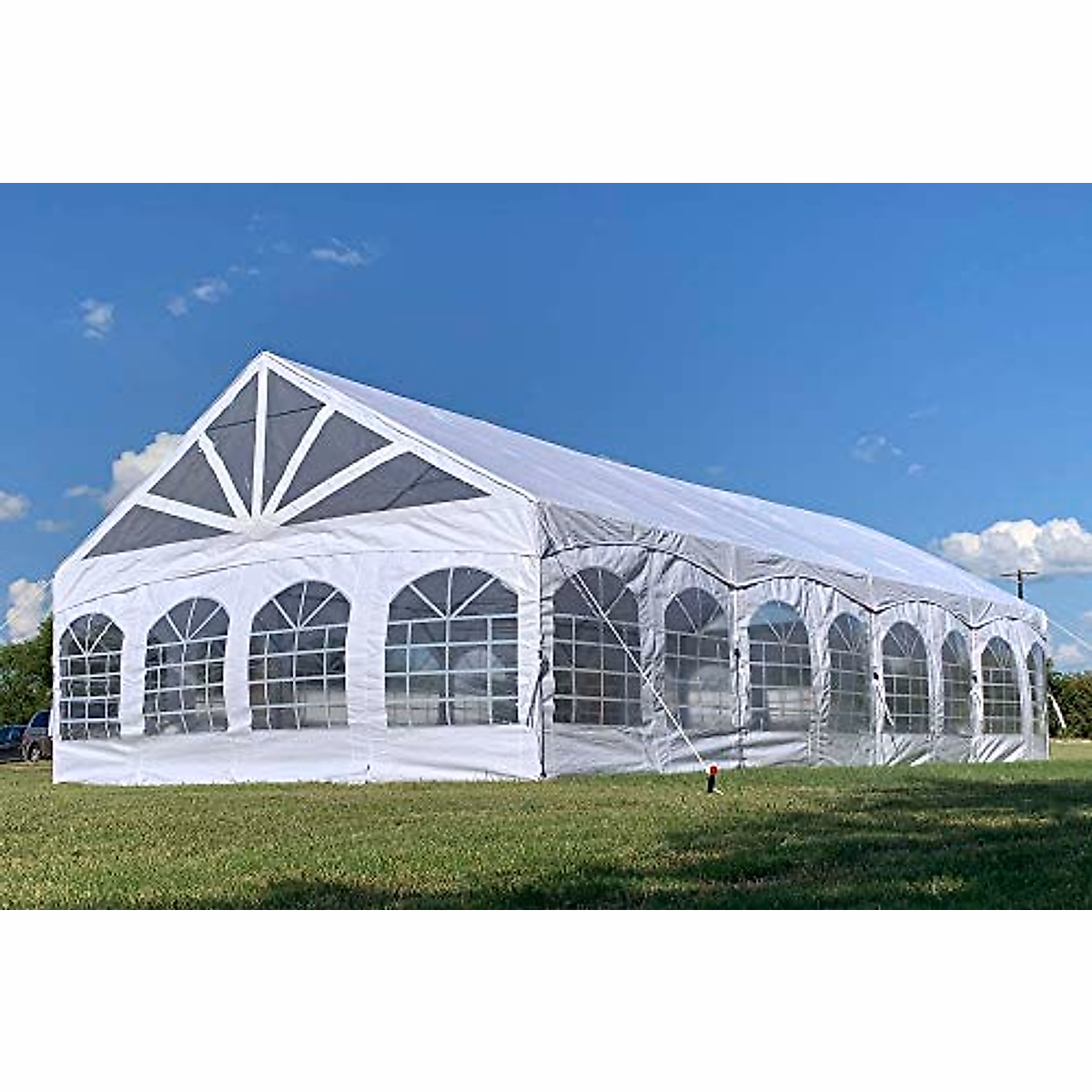 Delta 40'x20' PE Marquee - Heavy Duty Large Party Wedding Canopy Tent Gazebo Shelter w Storage Bags Canopies