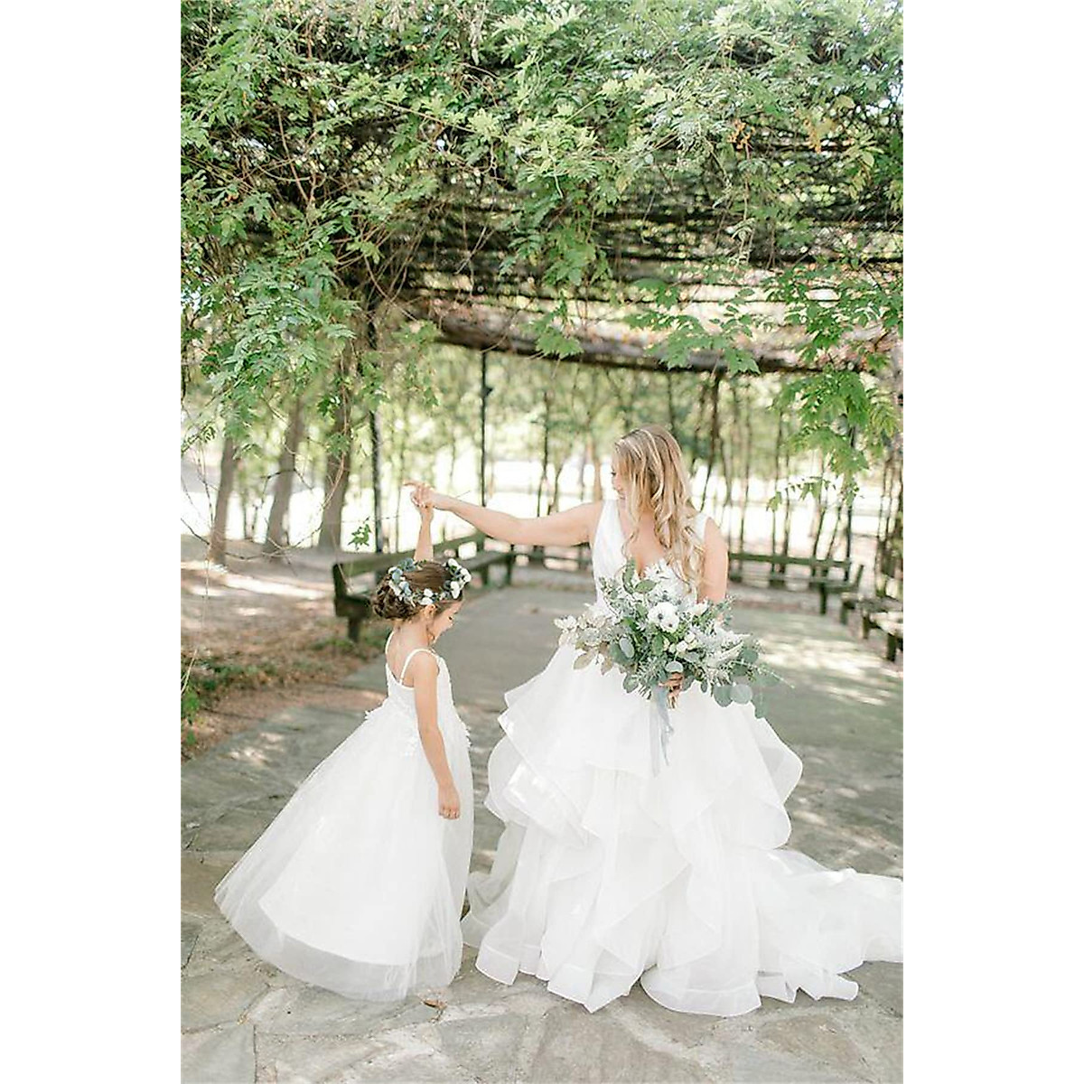 Dlynmoo Flower Crown Floral Wreath Headband Floral Crown Wedding Festivals Photo Props Headpiece TG02066