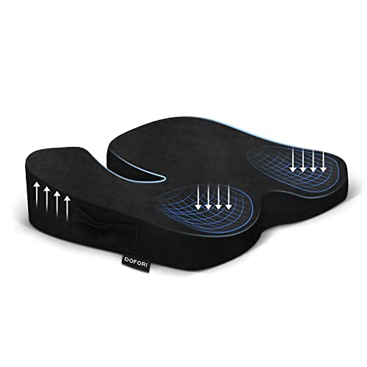 Extra Thick Coccyx Seat Cushion for Office Chair - Memory Foam Seat Cushion Pillow for Butt, Tailbone, Sciatica Pain Relief- Computer Desk Seat Cushion Pad -Soft and Firm Support