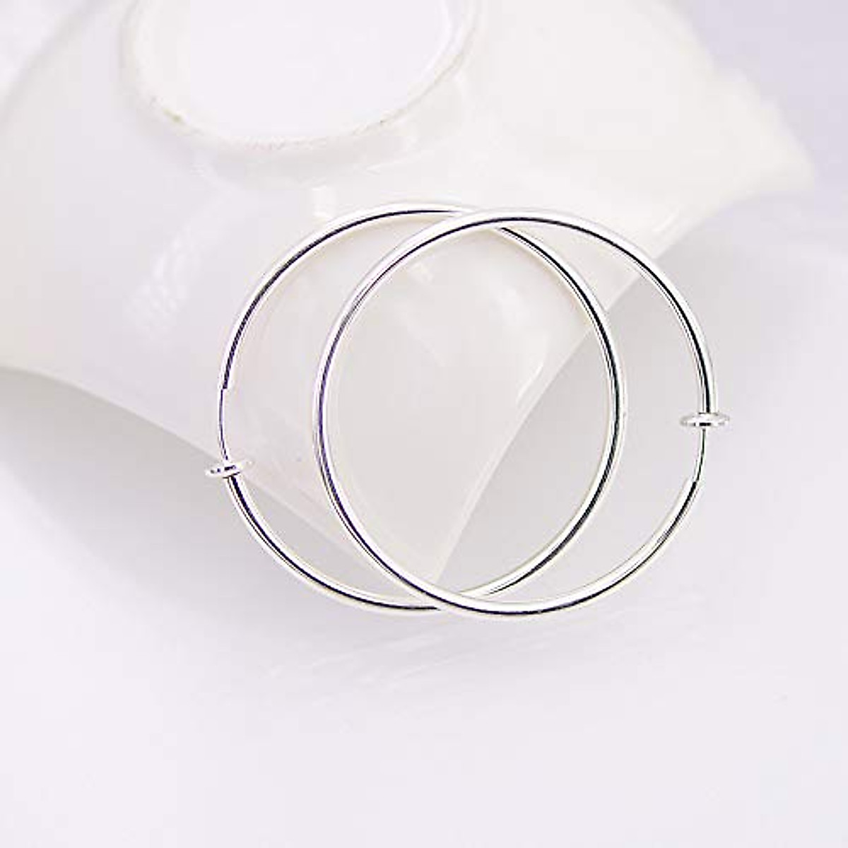 Aganippe Gold/Silver Clip On Hoop Earrings for Women Non Piercing Earrings Jewelry Set Large Hoop Earrings for Women Teens Retractable Clip On Hoop Earrings (8 Pair gold silver earrings)