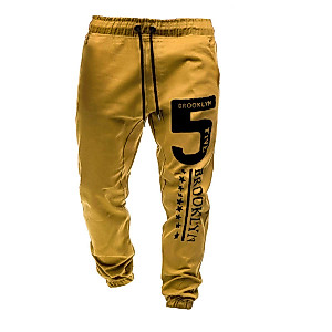 TooTu Jogger Pants Outdoors Joggers Men Letter Print Harem Pants Sweatpants Trousers Sports Wear Drawstring Pocket Pants