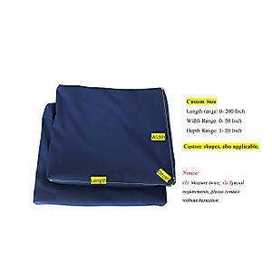 Ginsimar Custom Outdoor Furniture Cushion Covers, Chair Cushion Covers, Replacement Cushion Covers with Zipper, for couches and Sofas, only Cover, Customizable with 100 + Colors