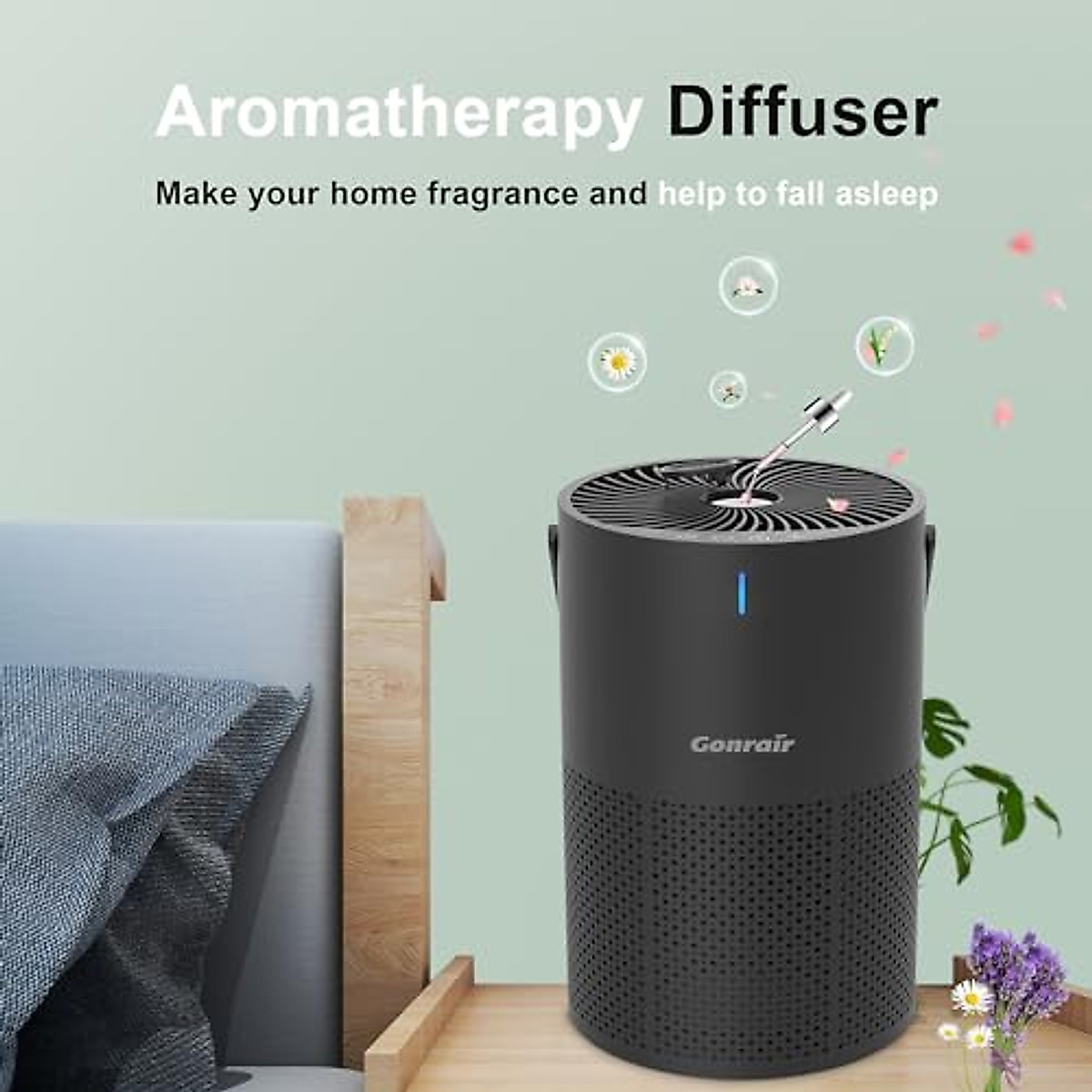 2 Pack Air Purifiers for Home,5 Layers H13 HEPA Air Filter, 22db Quiet Air Purifiers for Bedroom Pets,Desktop,Kitchen,Filter 99.99% Smoke,Pollen, Pet Dander,Dust, Ozone Free, Available for California