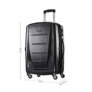 Samsonite Winfield 2 Hardside Expandable Luggage with Spinner Wheels, Checked-Large 28-Inch, Charcoal
