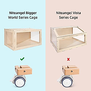 Niteangel Supplement Universal Wheel - Only Fits for Niteangel Bigger World Series - MDF Aspen Hamster Cage to Move Your Hamster Cage Simply (Burlywood, for Niteangel Bigger World - Top Opening Door)