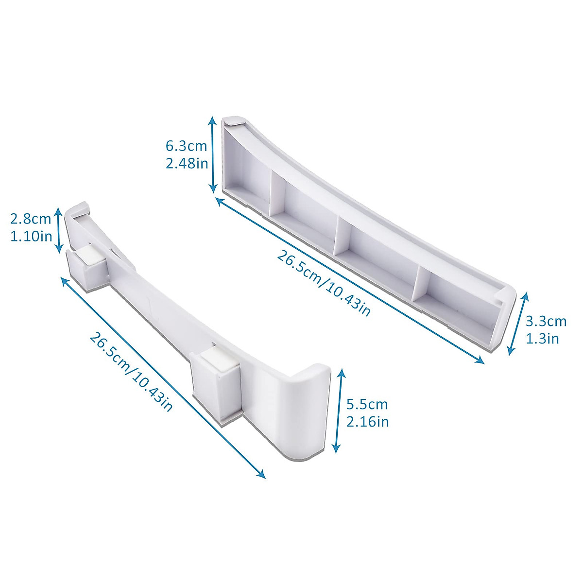 Micro Traders Set of 2 Horizontal Stands Compatible with PlayStation 5 Disc & Digital Consoles Base Stand Holder with Anti-Slip Mats White
