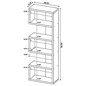 Coaster Home Furnishings Joey 5-Tier Bookcase Weathered Grey