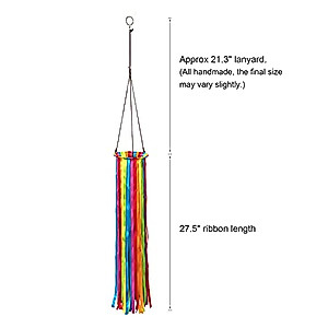 Satin Ribbon Windsock Streamer, Outdoor Decorations for Your Patio, Garden, Yard, Dock and Camper, 49-Inch, WS49-XZH