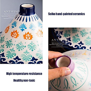 MYYINGBIN Colorful Hand Painted Moroccan Tagine Pot with Lid Lead Free Ceramics Stew Casserole Slow Cooker, Pink