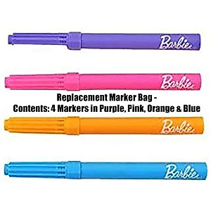 Replacement Markers for Barbie ~ Barbie Airbrush Designer ~ CLD91 ~ Replacement Markers in Purple, Pink, Orange & Blue