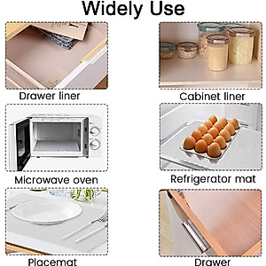 Refrigerator Liners,HASUPROFI EVA Refrigerator Mats for Shelves,Washable Can Be Cut Fridge Shelf Liner,Waterproof Fridge Pads Mat Drawer Table Placemats(White/6)
