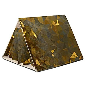 Y-DSIWX Guinea Pig Hideout House Bed, Geometric Triangle Pattern Gold Rabbit Cave, Squirrel Chinchilla Hamster Hedgehog Nest Cage