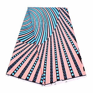 Bright Polyester African Print Fabric 6 Yard Material for Ankara Dress FP6097