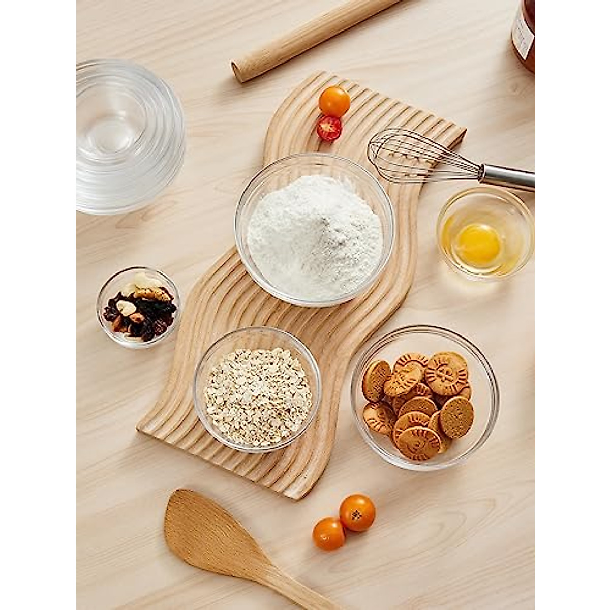 Sweejar 4.5 inch Small Glass Bowls Set, 12 oz Prep Bowls for Cooking, Small Bowls for Kitchen, Dessert Bowls for Ice Cream, 9 pack