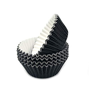 Mombake Standard Black Foil Cupcake Liners Muffin Baking Cups for Party and More, 100-Count