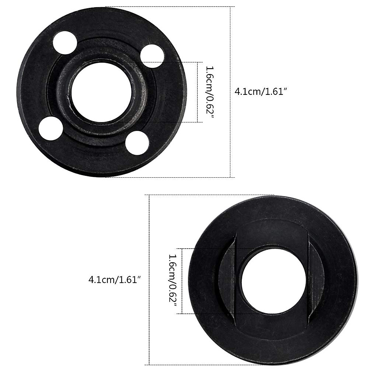 Topbuti 5pcs Grinder Flange Angle Wrench Spanner Metal Lock Nut for Compatible with Dewalt Milwaukee 193465-4 Bosch Black Decker Ryobi Makita 5" 5/8-11 Parts