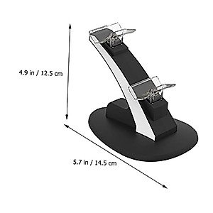 SOLUSTRE Controller Compatible for Display Compatible for ps Rack Station Dock Dual-Charging Black Charger Storage Desktop Dual Game Stand Conter Gamepad Compatible with ps Base Slot