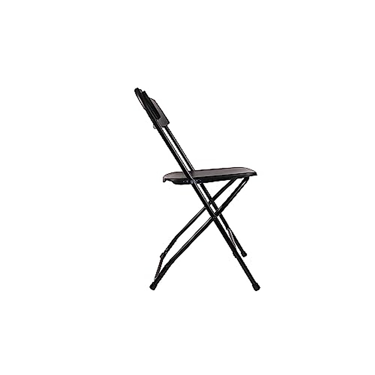 BTEXPERT Plastic Folding Steel Frame Commercial High Capacity Event Chair Lightweight Set for Office Wedding Party Picnic Kitchen Dining Church School Set of 2, Black