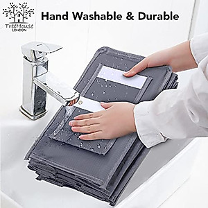 TreeHouse London Hanging Wig Organizer for Closet – Wig Storage for Multiple Wigs, Hair Extensions & Wig Accessory Holder – Space Saving Hanger Rack - with 2 Drawers (Gray)