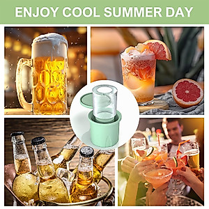 Silicone Stanley Ice Mold for Stanley Cup 20-40 Oz, Hyperzoo Hollow Cylinder Ice Cube Mold with Lid for Chilling Cocktails, Whiskey, Drinks, Coffee, Easy Fill and Release Ice Maker 3 pcs