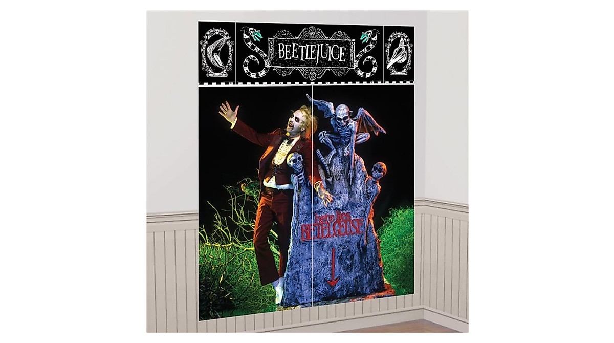 Beetlejuice Wall Scene Setters Kit for Spooky Events