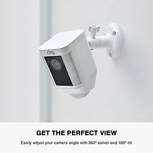 Holicfun Indoor Outdoor Adjustable Wall Mount for Ring Cameras (2-Pack, White)