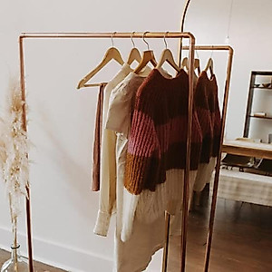 SHE'S DAZZLED SD Gold Clothing Rack, Rolling Clothes Rack, Boutique Clothing Rack, Clothes Rack Heavy Duty with Wheels (Rose Gold)