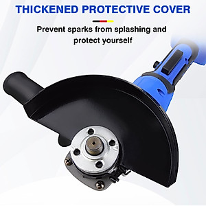 21V Brushless Battery Powered Angle Grinder Tool Kit, 1000 RPM Brushless Motor Cordless Grinder with Cutting Wheels & 1300 mAh Lithium-ion Battery and Fast Charger for Grinding Cutting