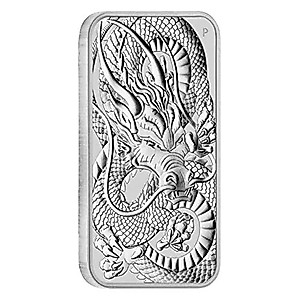 2021 AU Silver Australian Dragon Dollar Coin $1 Brilliant Uncirculated Dollar Uncirculated Mint