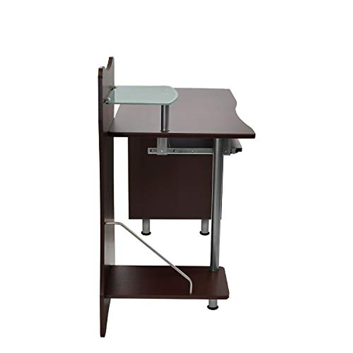 Techni Mobili RTA-325-CH36 Stylish Computer Desk with Storage, Chocolate, 22.25" D x 51.25" W x 39.5" H