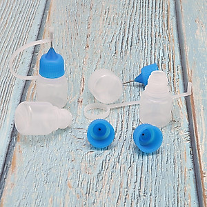 10pcs 3ml Empty Plastic Dropper Bottles Metal Needle Bottle Blue Cap