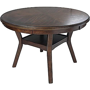 New Classic Furniture Mitchell 5-Piece Dining Set with 1 Table and 4 Chairs, Brown Cherry