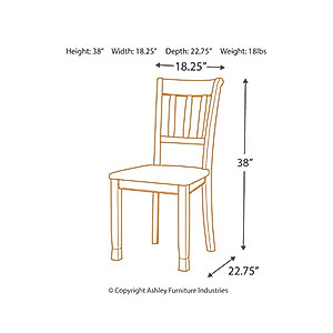 Signature Design by Ashley Owingsville Modern Farmhouse Dining Room Side Chair, 2 Count, Black and Brown