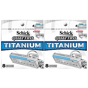 Schick Quattro Titanium Cartridge Refills - 8 ct - 2 pk