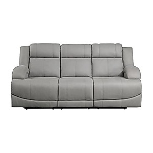 Lexicon Landwood Power Double Reclining Sofa, Gray