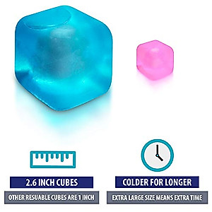 Extra Large Reusable Ice Cubes - BPA Free Plastic - for Cool Therapy Machine or Drink Dispensers - Ice Therapy System
